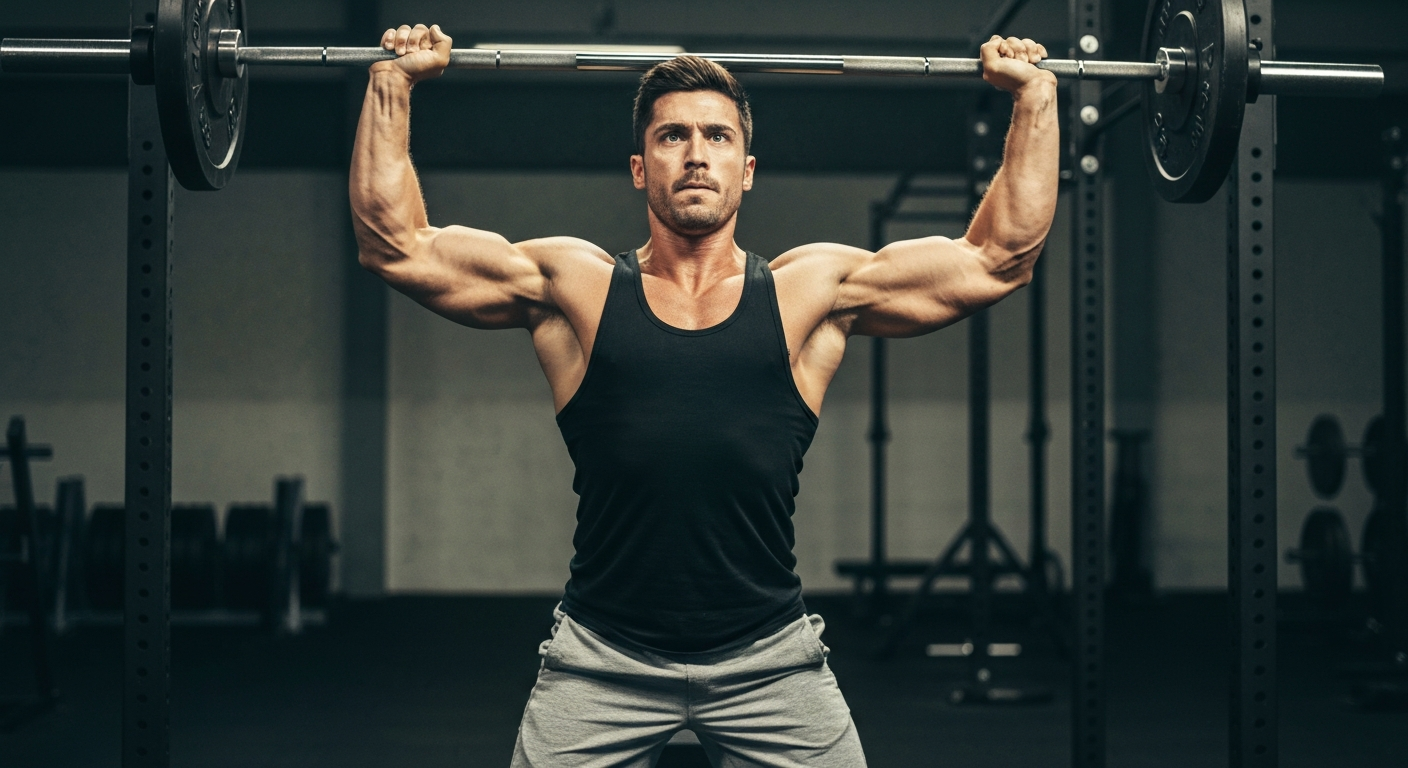 40-Minute Shoulder and Trap Workout Using Military Press and Upright ...