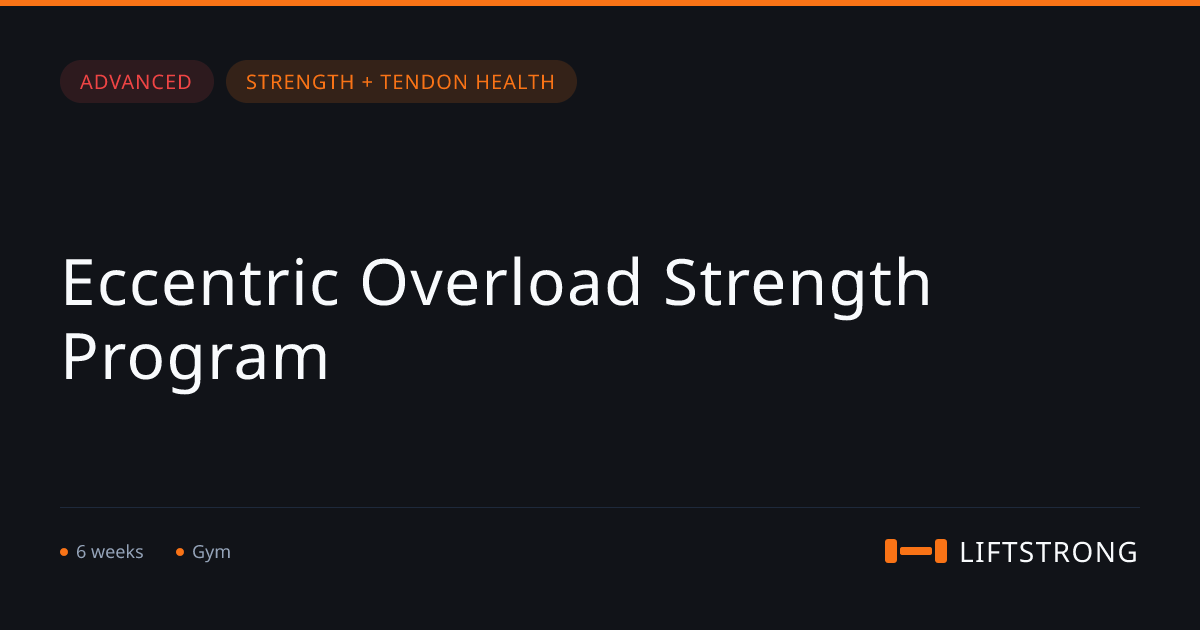 Eccentric Overload Strength Program | LiftStrong