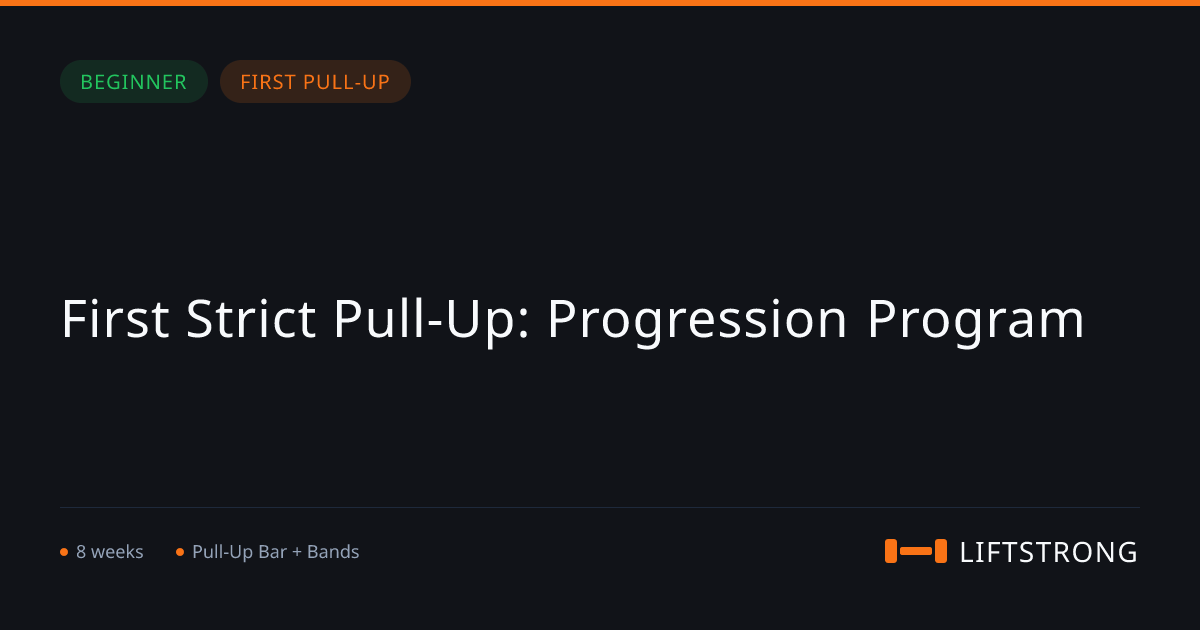 First Strict Pull-Up: Progression Program | LiftStrong